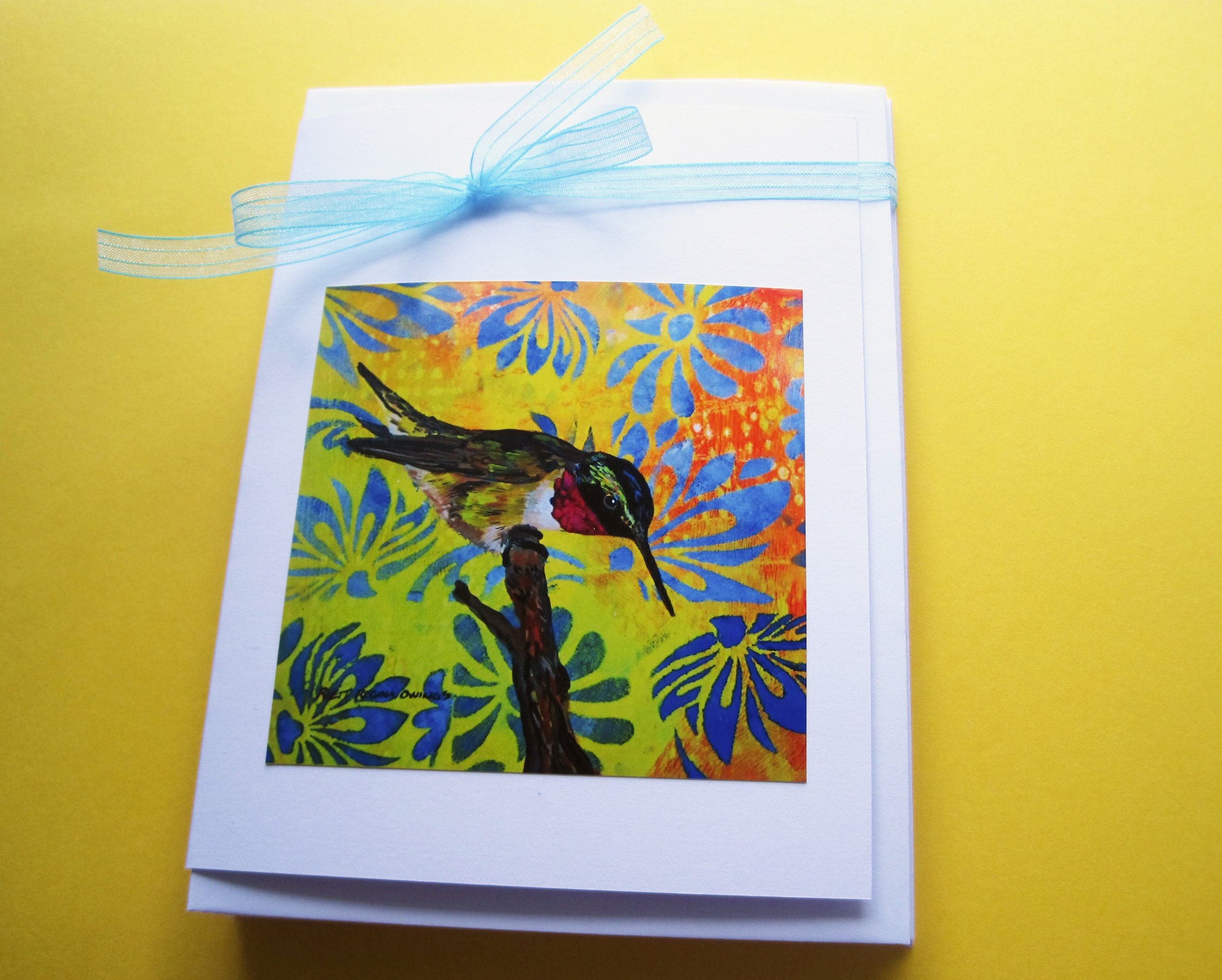 BIRDS 6 Note Card Set From Original Paintings by Rhett R. - Etsy
