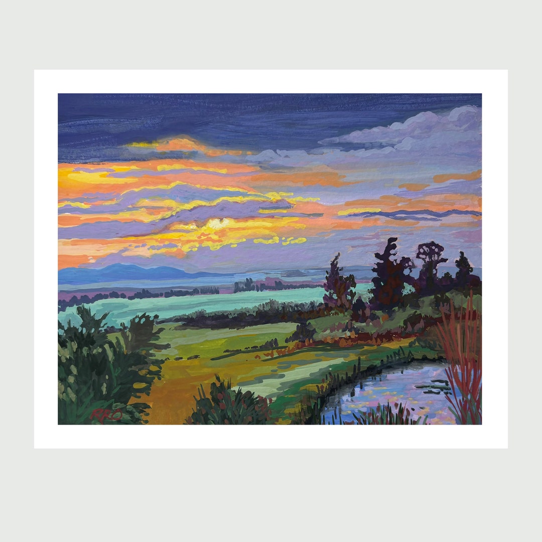 8x10 PRINT "sutter Buttes Sunset", by Rhett Regina Owings, From ...