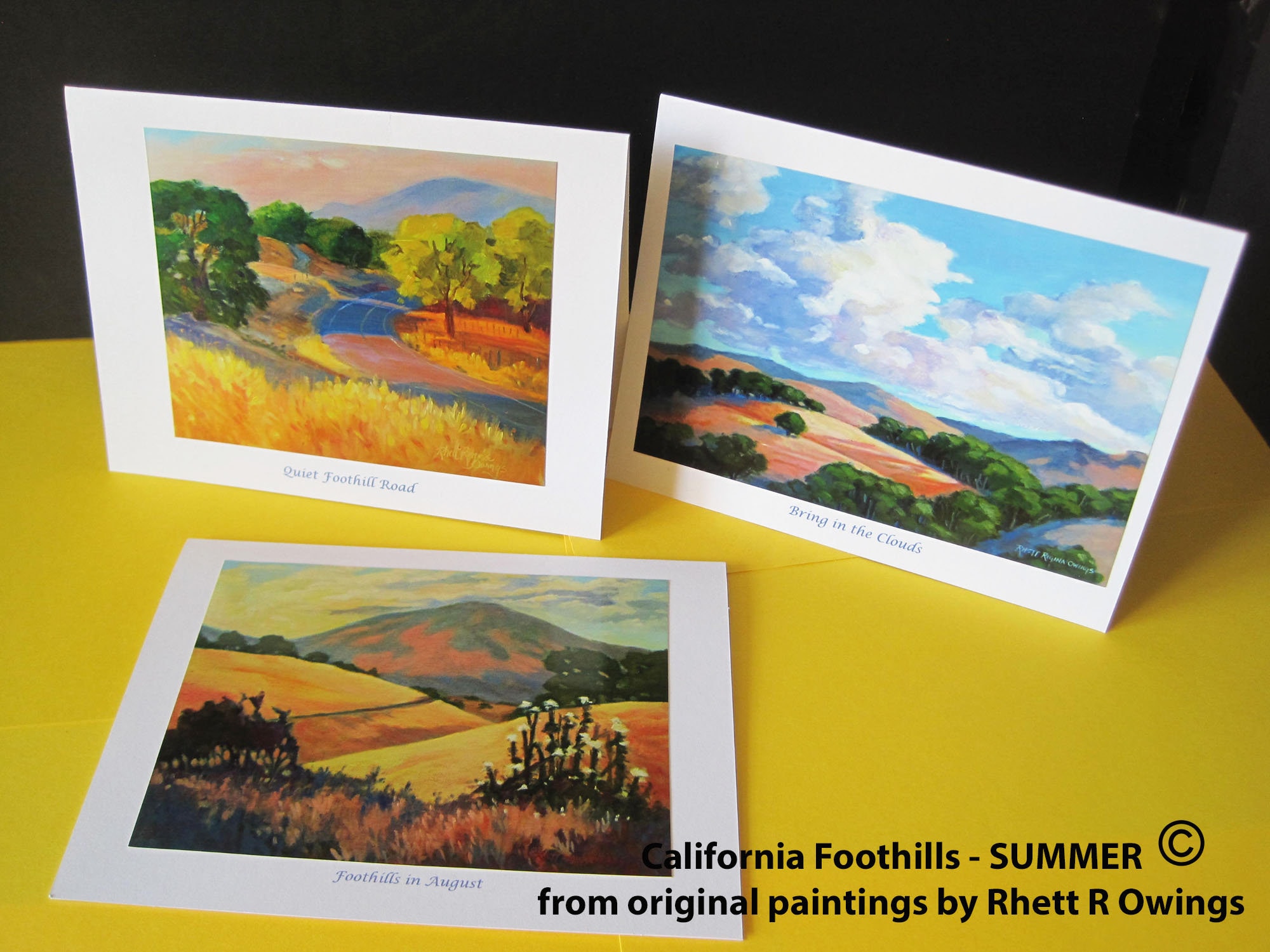 CALIFORNIA FOOTHILLS SUMMER Six Note Cards From Original - Etsy
