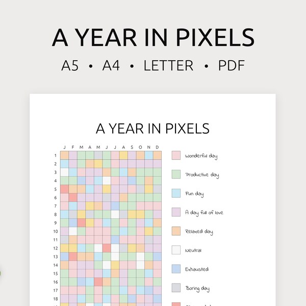 A Year in Pixels - Etsy