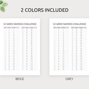 52 Week Savings Challenge Printable Savings Challenge Savings Tracker ...
