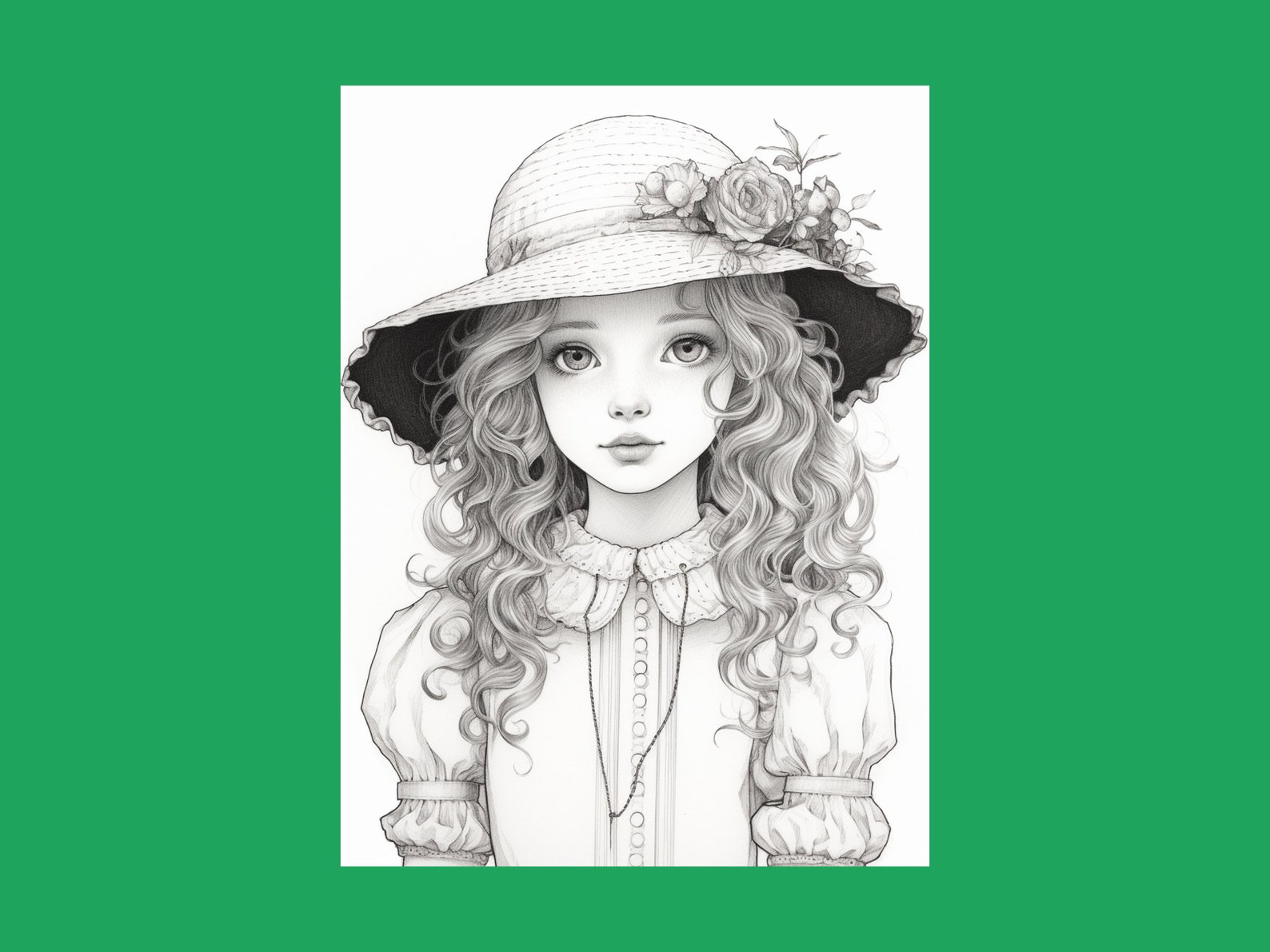 25 Holly Hobbies, Grayscale Portraits Coloring Book - Adults Kids ...