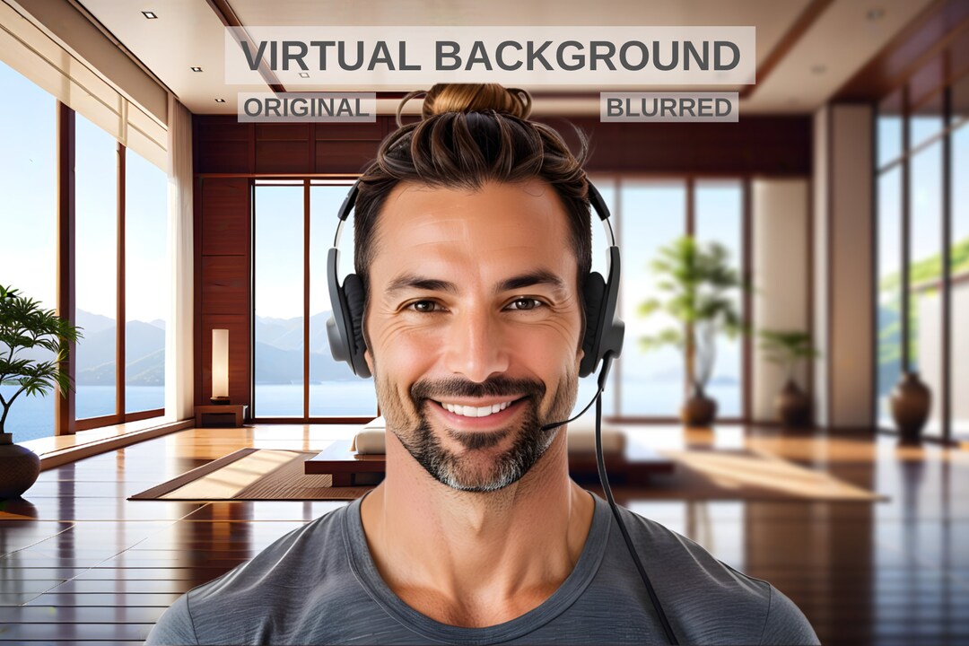 Luxury Zen Virtual Zoom Background 4 - Etsy