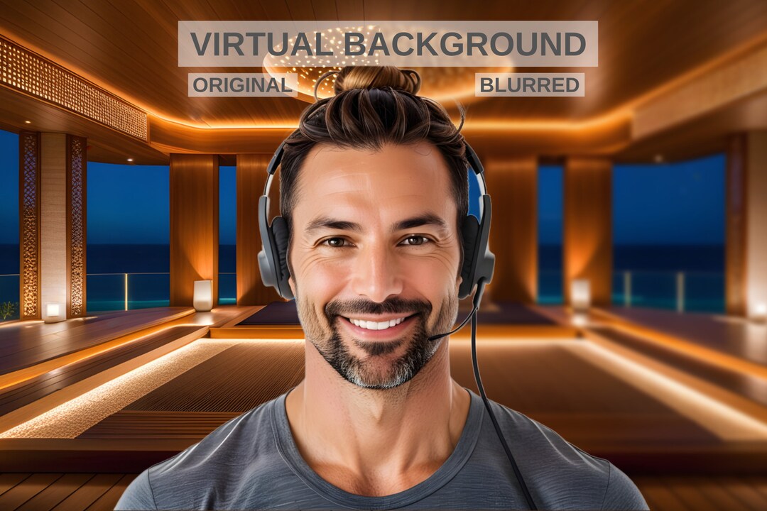 Luxury Zen Virtual Zoom Background 6 - Etsy