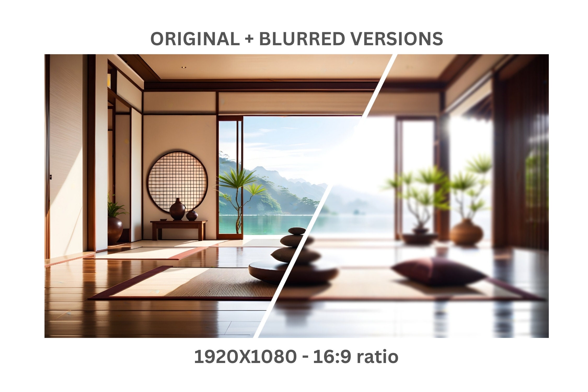 Luxury Zen Virtual Zoom Background 7 - Etsy