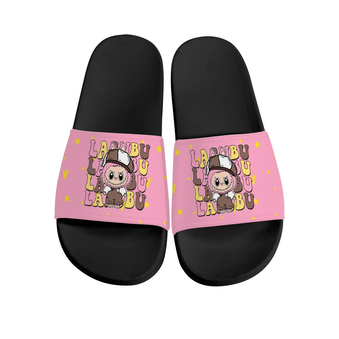 Slide Sandals - Labubu Slides Pink and Black - Etsy
