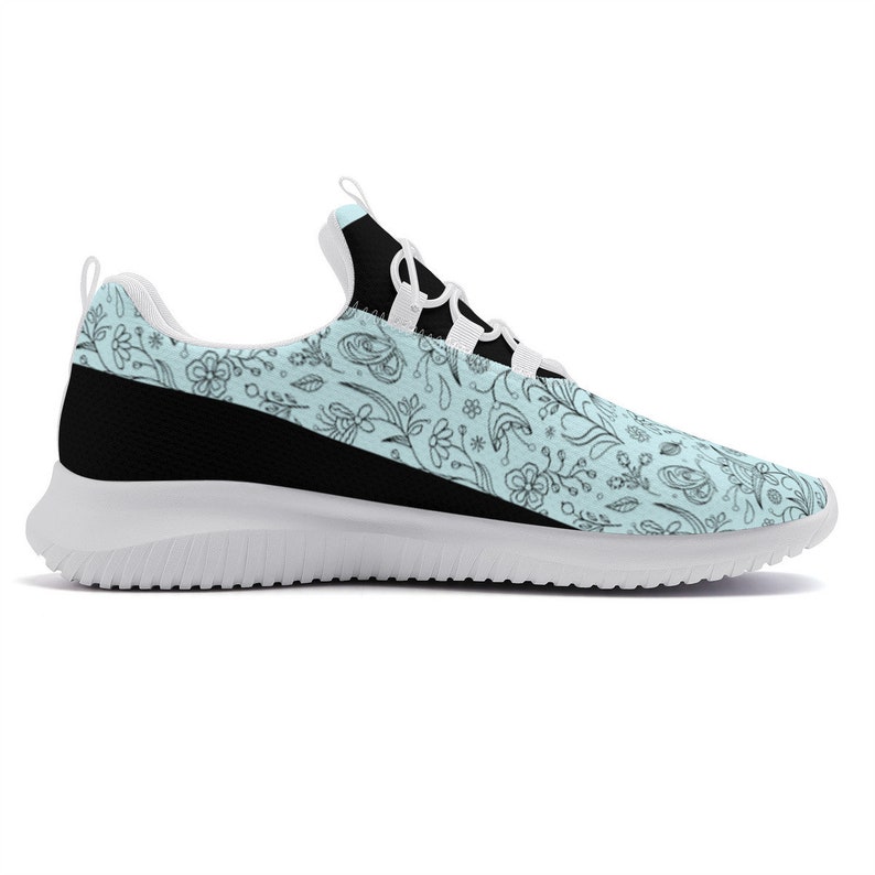Dance Sneakers Floral Blue Dance Shoes - Etsy