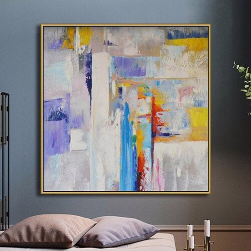 Abstract Painting Hand Painted Canvas Paintings Large Modern - Etsy