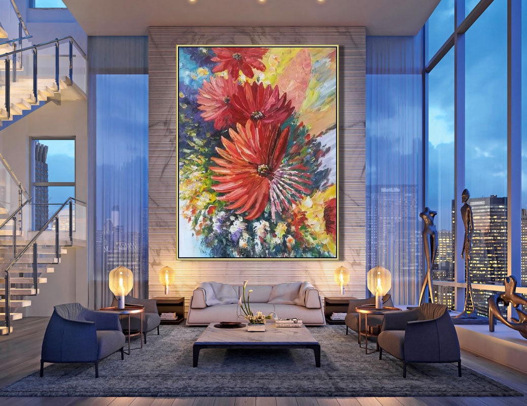 Extra Large Painting, Hand Painted Canvas Paintings, Textured Painting ...