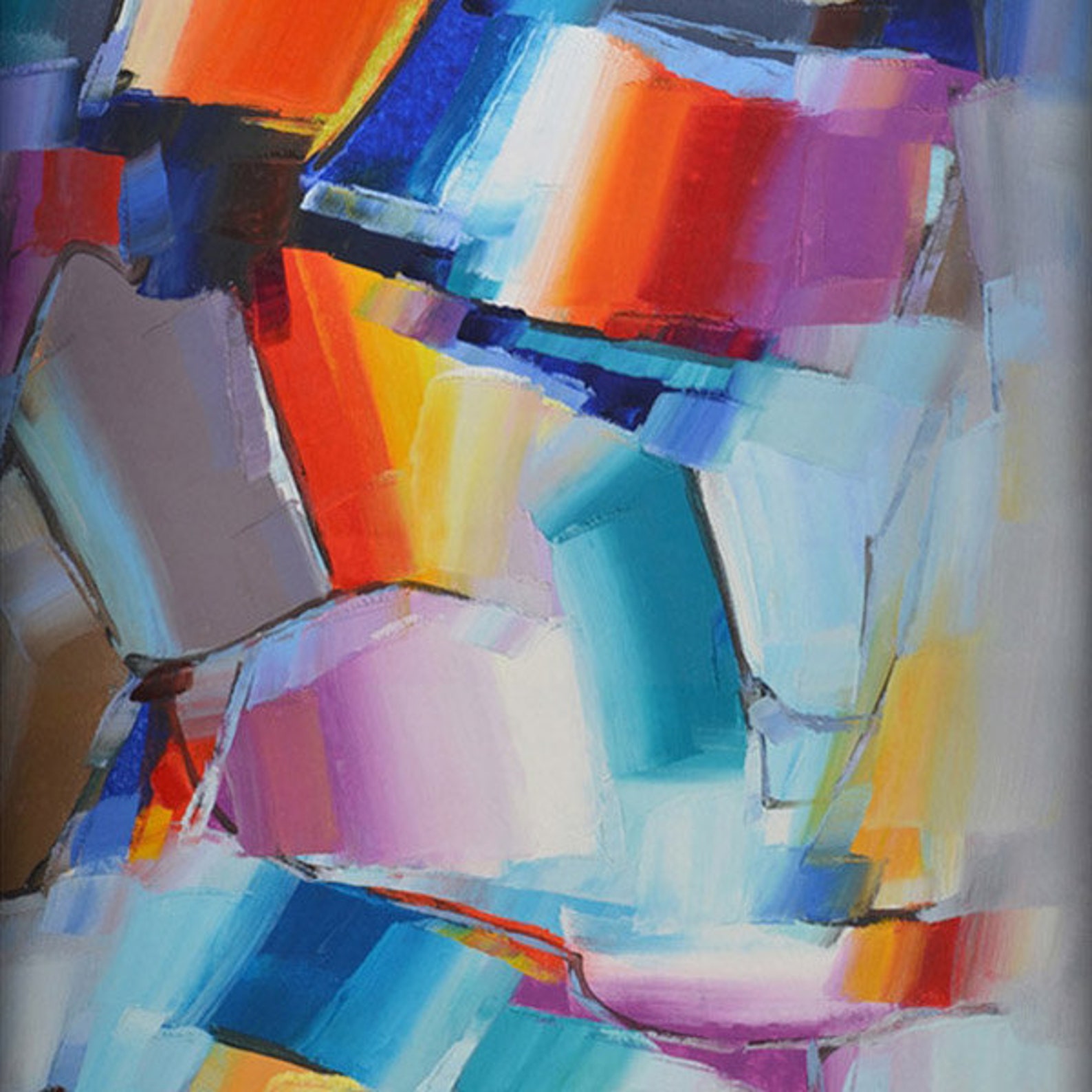 Abstract Painting, Original Painting, Modern Abstract Art, Large Hand ...