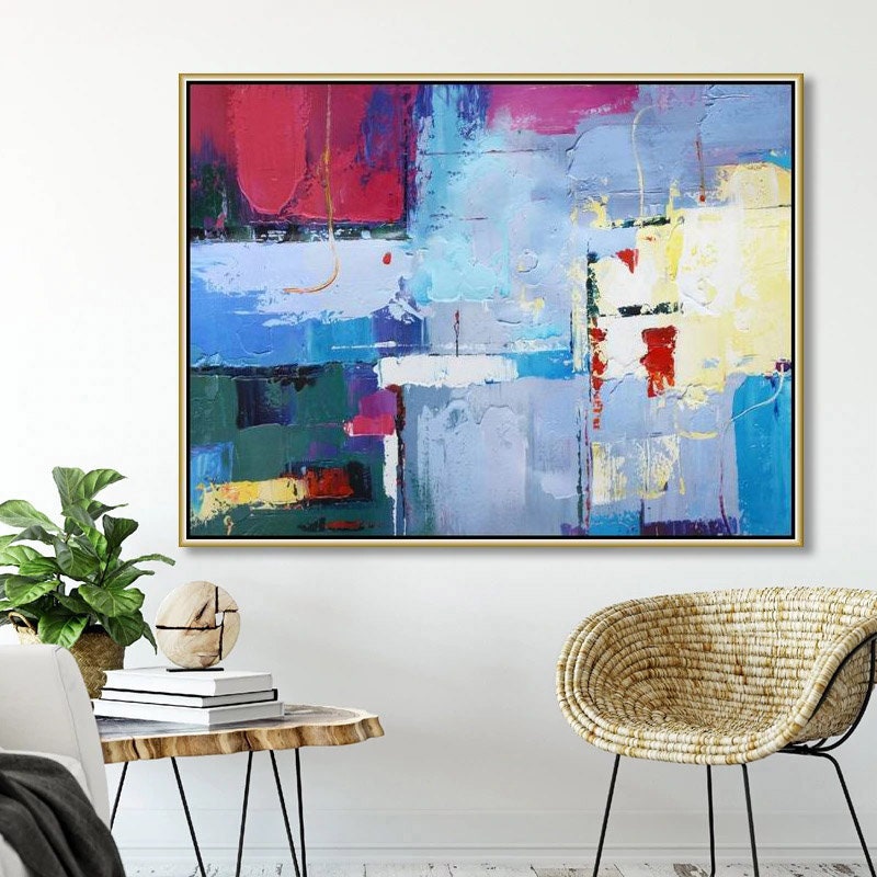Large Original Abstract Painting, Modern Abstract Canvas Wall Art, Hand ...