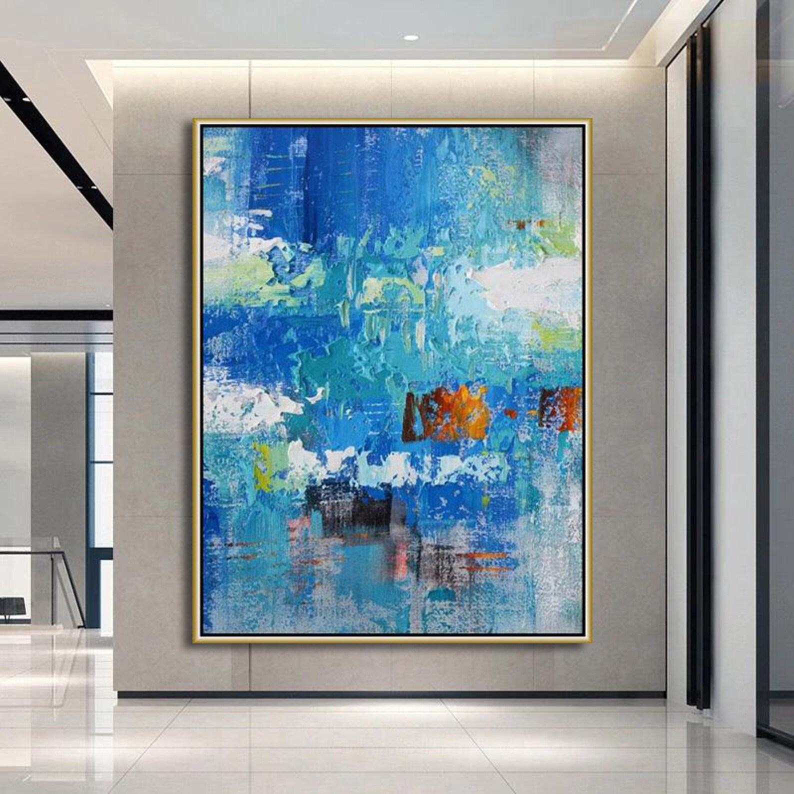 Large Original Abstract Painting, Modern Abstract Canvas Wall Art, Hand ...