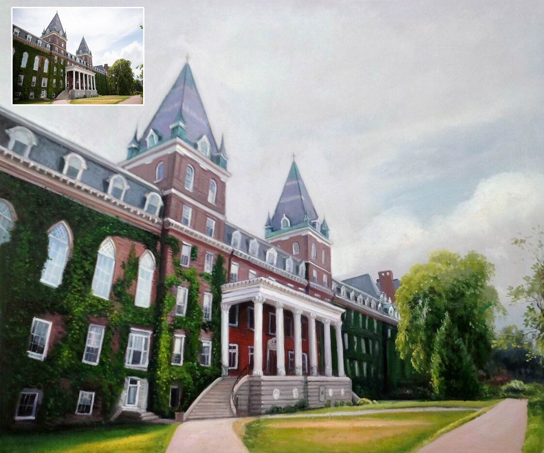 Custom House Painting, Hand Painted House Oil Painting, Personalized ...