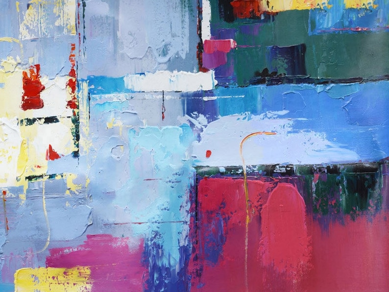 Large Original Abstract Painting Modern Abstract Canvas Wall - Etsy