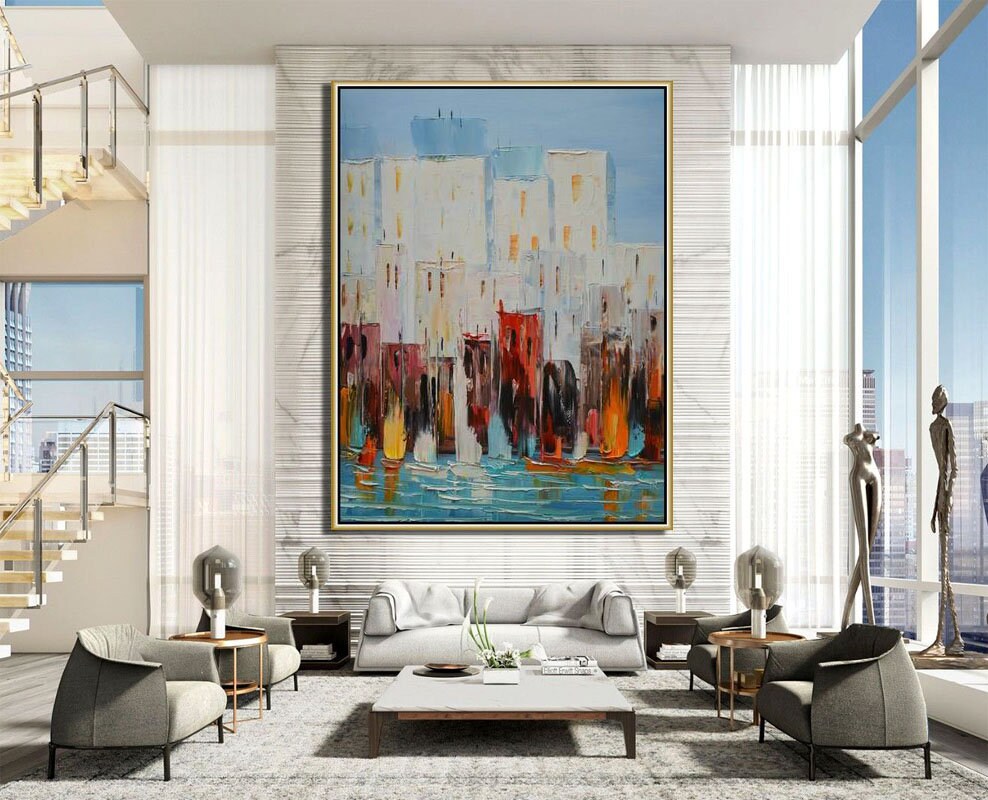 Large Original Abstract Painting Modern Abstract Canvas Wall | Etsy