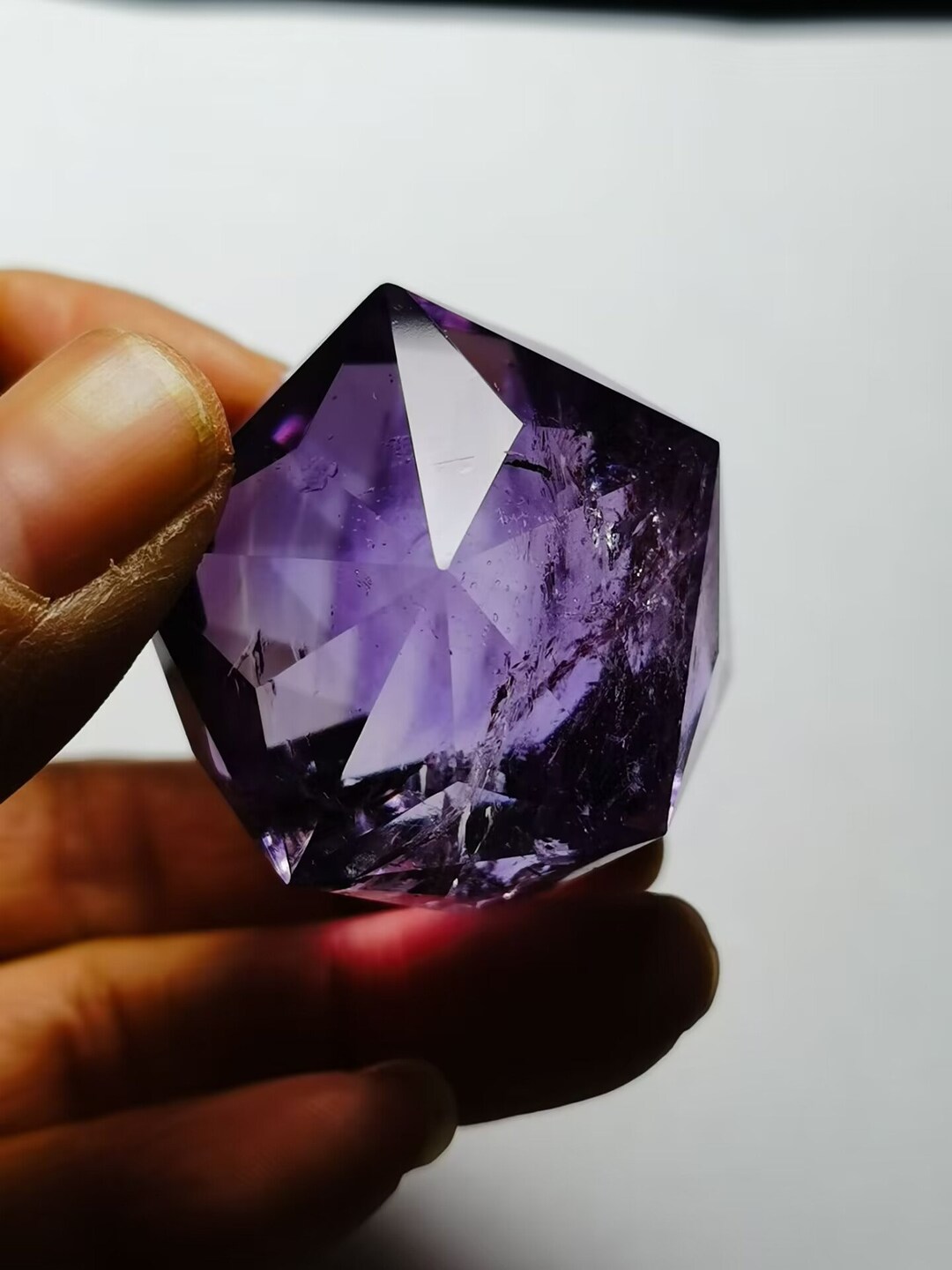 Natural Clear Purple Amethyst Crystal Quartz 60 Sided Disintegrator 1. ...