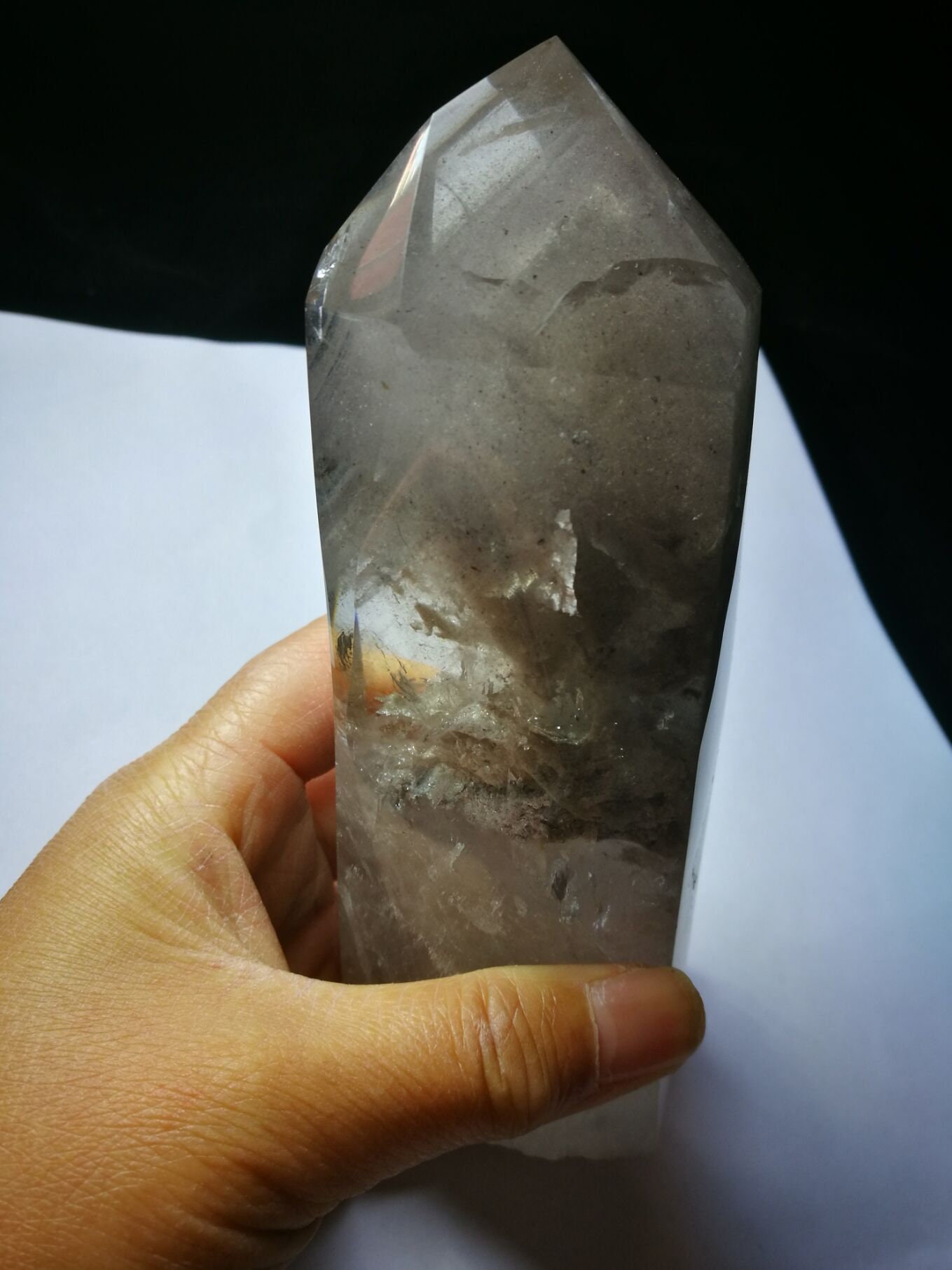 Natural Clear Phantom 6 Sided Crystal Quartz Point 5.9 Inch - Etsy UK