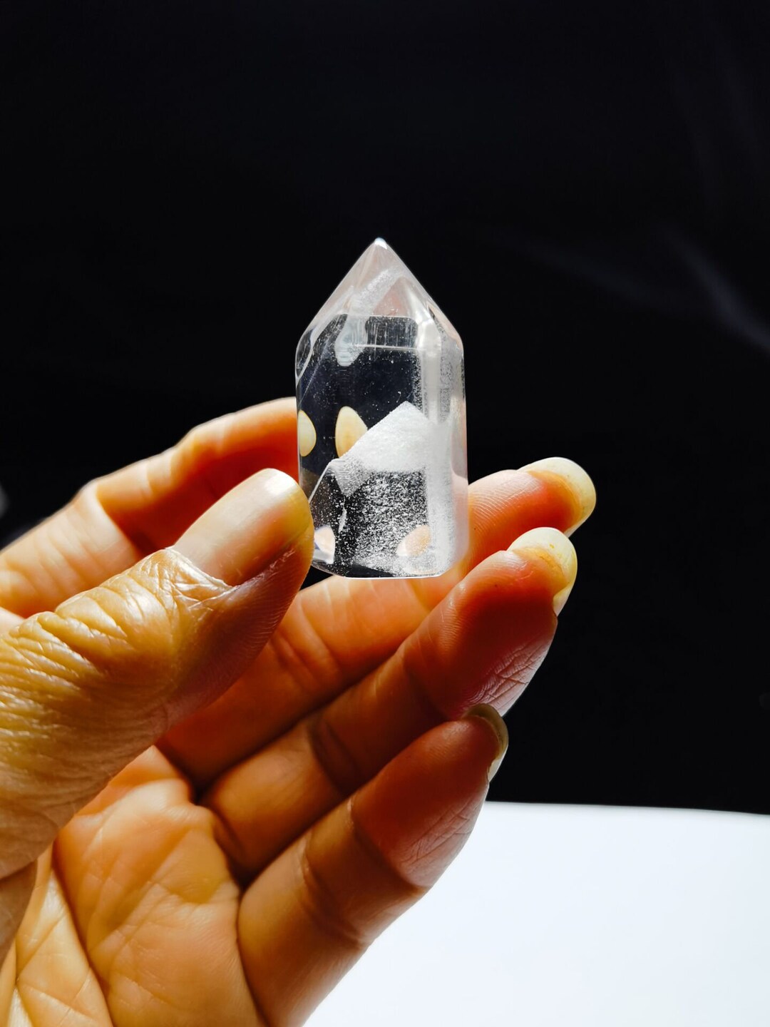 Rare Natural Water Clear 6 Sided Phantom Crystal Quartz 1.45 inch ...