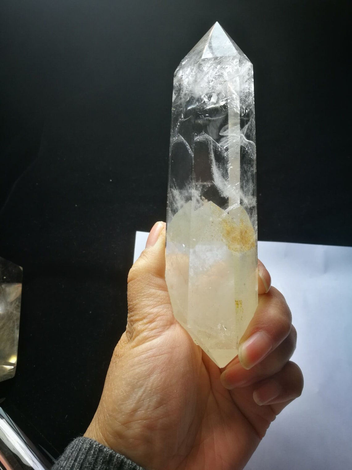 Natural Clear Phantom 6 Sided Crystal Quartz Point 5.90 inch | Etsy