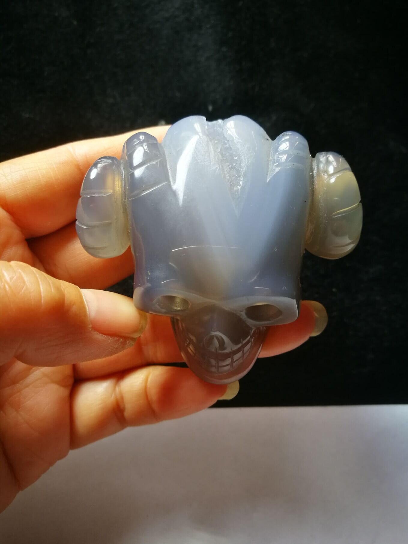 Natural Agate Crystal Quartz Skull Skeleton Figurine Realistic - Etsy UK