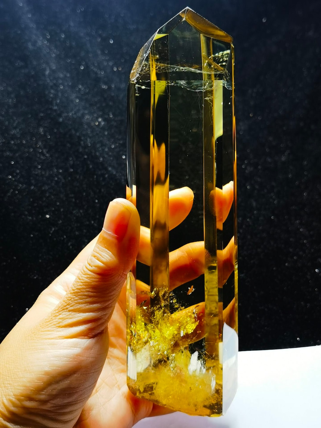 Rare Natural Clear Blue Rutile Rainbow Citrine Crystal Quartz Point 7 ...