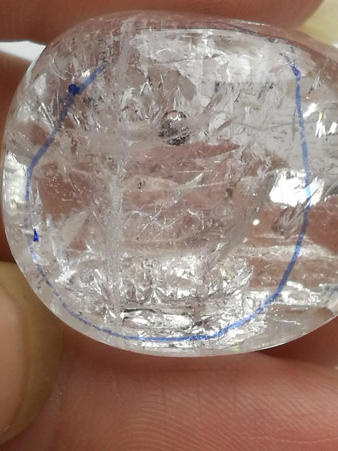 Clear Free Mobile Enhydro Crystal Quartz Oval With 1 Easily - Etsy
