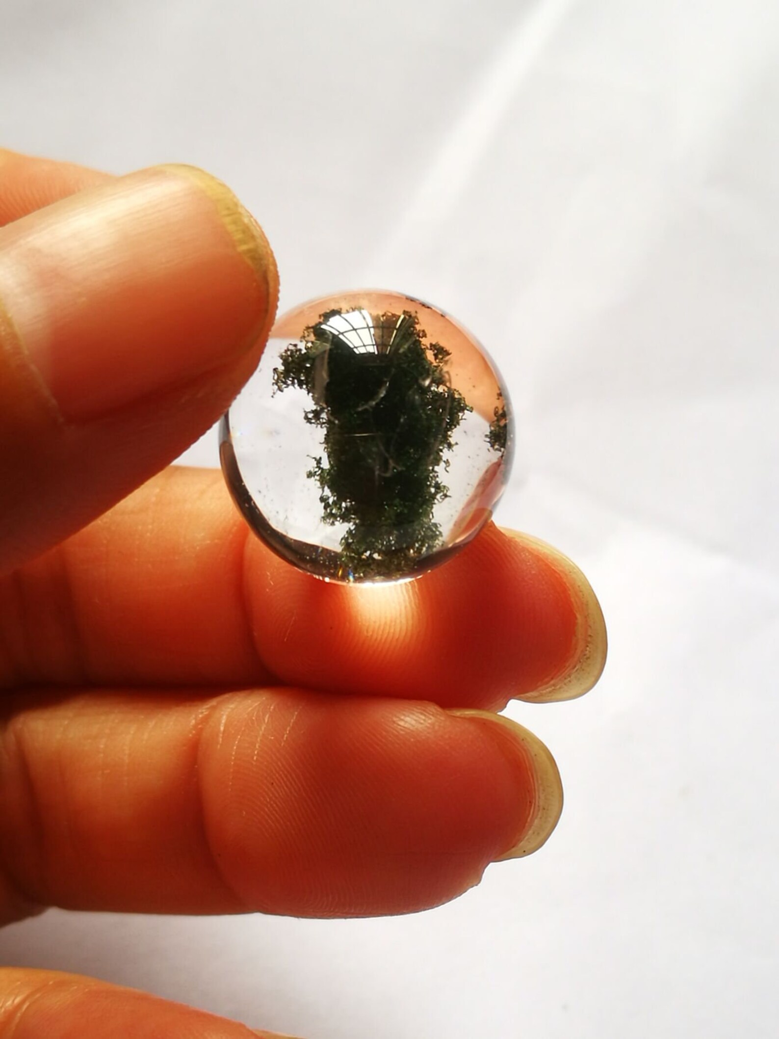 Natural Clear Green Phantom Crystal Quartz Ball Sphere Orb Gem - Etsy
