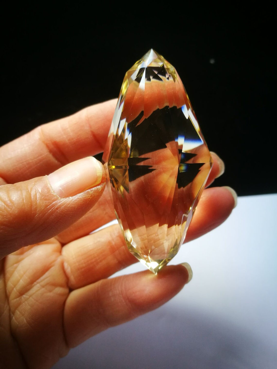 Clear Yellow Citrine Crystal Quartz 108 Sided Disintegrator - Etsy