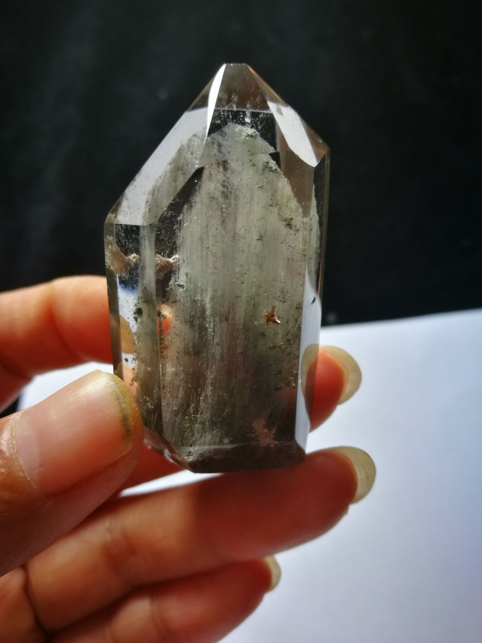 Natural Clear Phantom 6 Sided Crystal Quartz Point 2 Inch Master ...