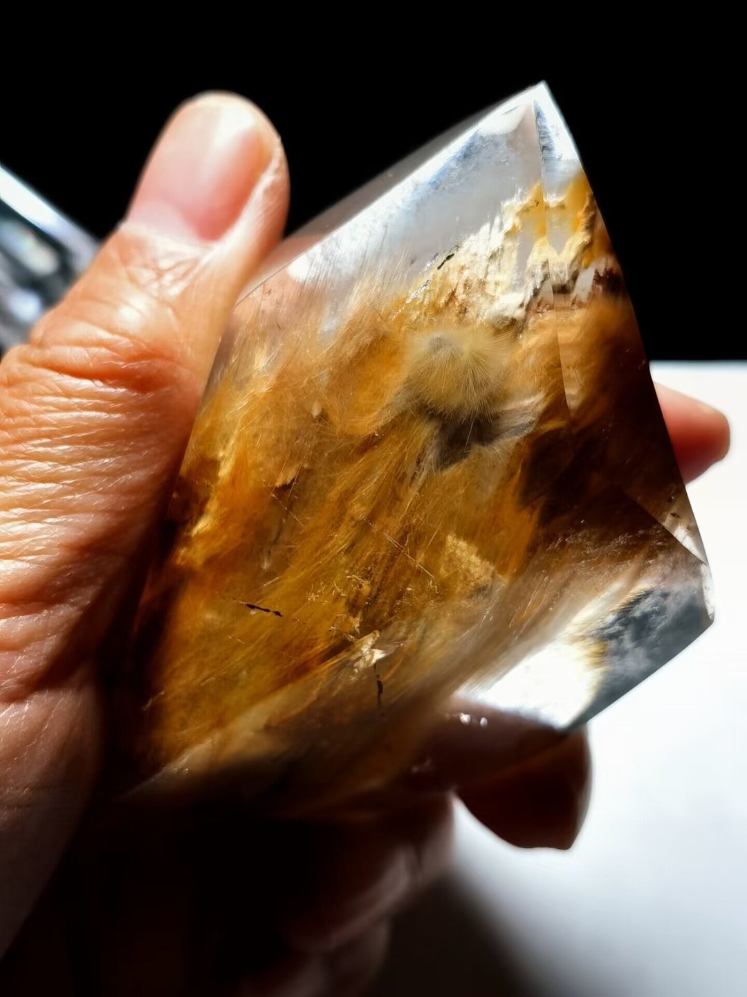 Natural Clear Phantom Gold Rutilated Crystal Quartz 2.63 Inch Master ...