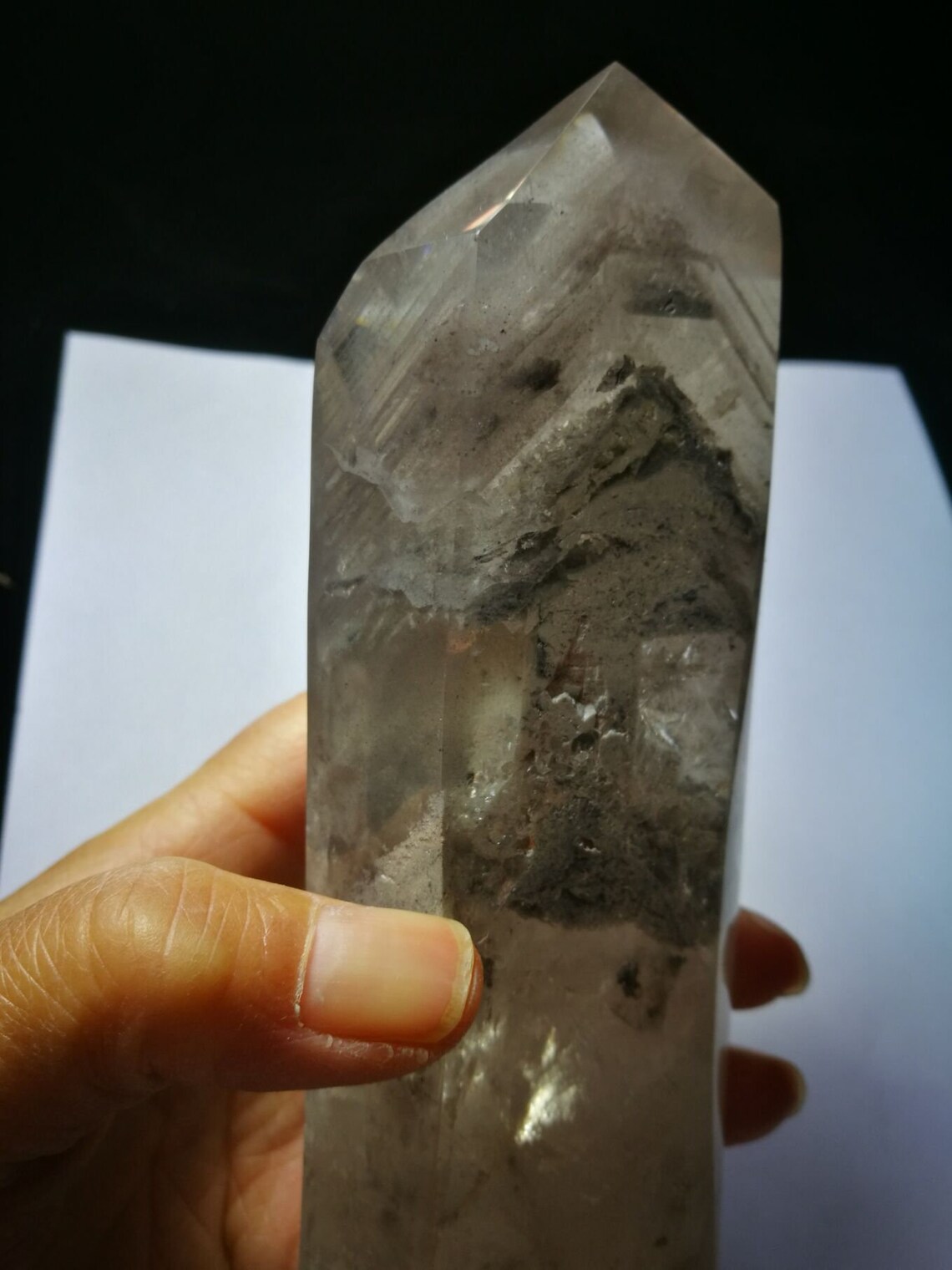 Natural Clear Phantom 6 Sided Crystal Quartz Point 5.9 Inch - Etsy UK