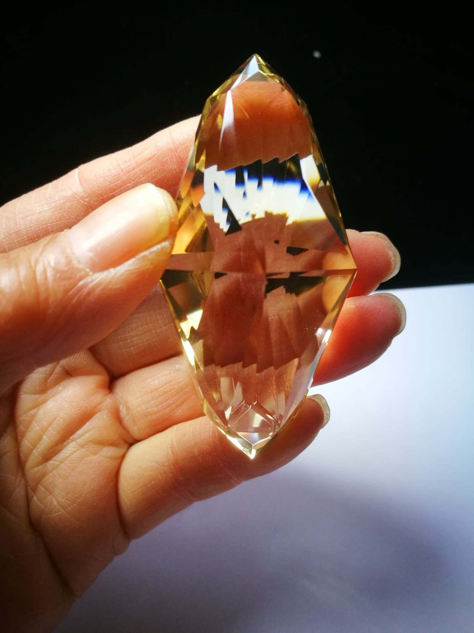 Clear Yellow Citrine Crystal Quartz 108 Sided Disintegrator | Etsy