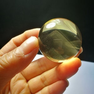 Natural Clear Phantom Yellow Citrine Crystal Quartz Ball Sphere Orb Gem ...