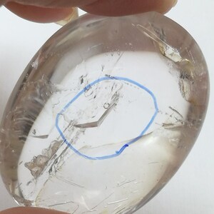 Natural Clear Free Mobile Enhydro Crystal Quartz Polished With 1 Easily ...