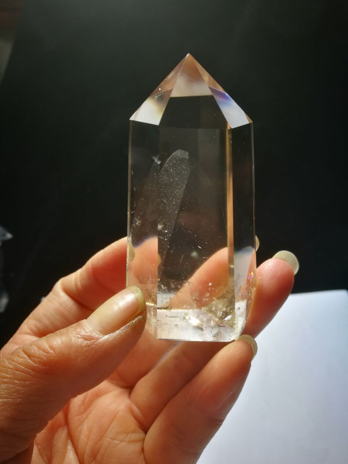 Natural Clear Phantom 6 Sided Crystal Quartz Point 2.71 Inch - Etsy
