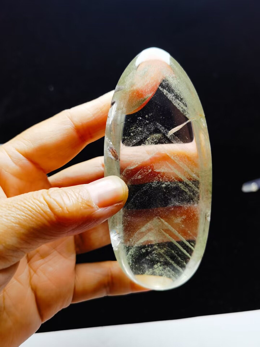 Natural Clear Phantom Crystal Quartz Oval 3.97 Inch Master Healing ...
