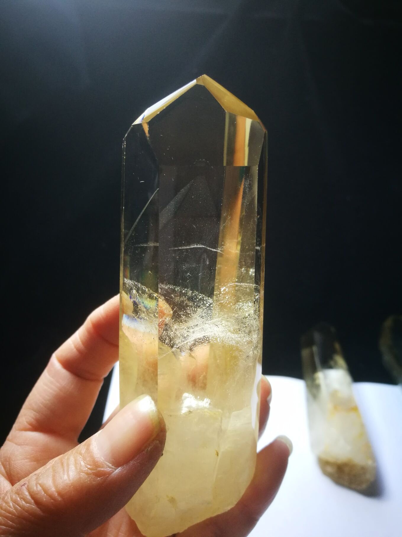 Natural Clear Phantom Yellow Citrine Crystal Quartz Point 4.72 | Etsy