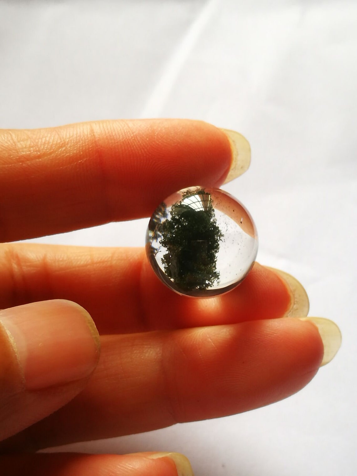 Natural Clear Green Phantom Crystal Quartz Ball Sphere Orb Gem | Etsy