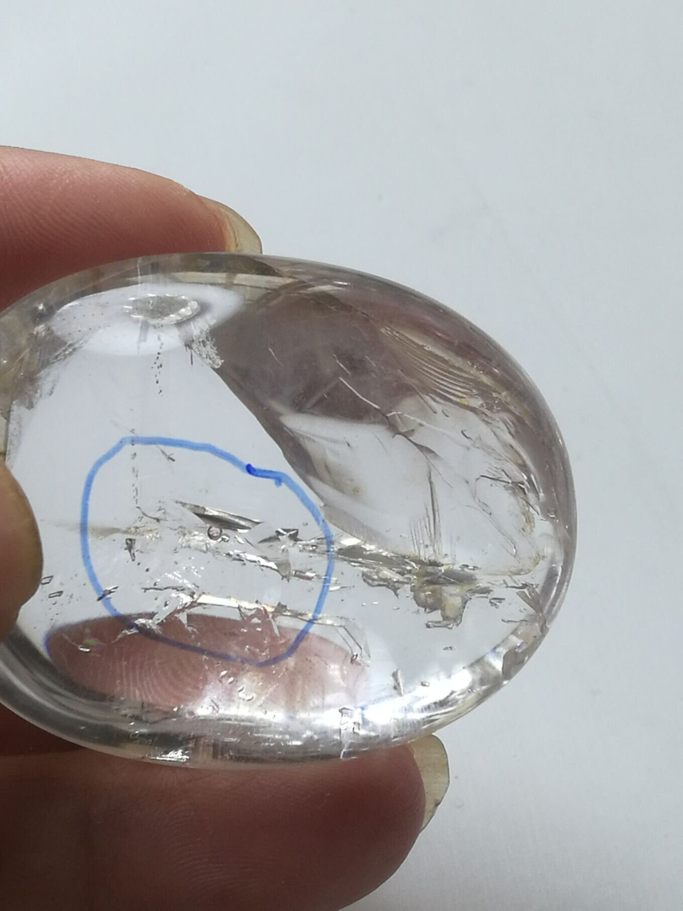 Natural Clear Free Mobile Enhydro Crystal Quartz Polished With - Etsy