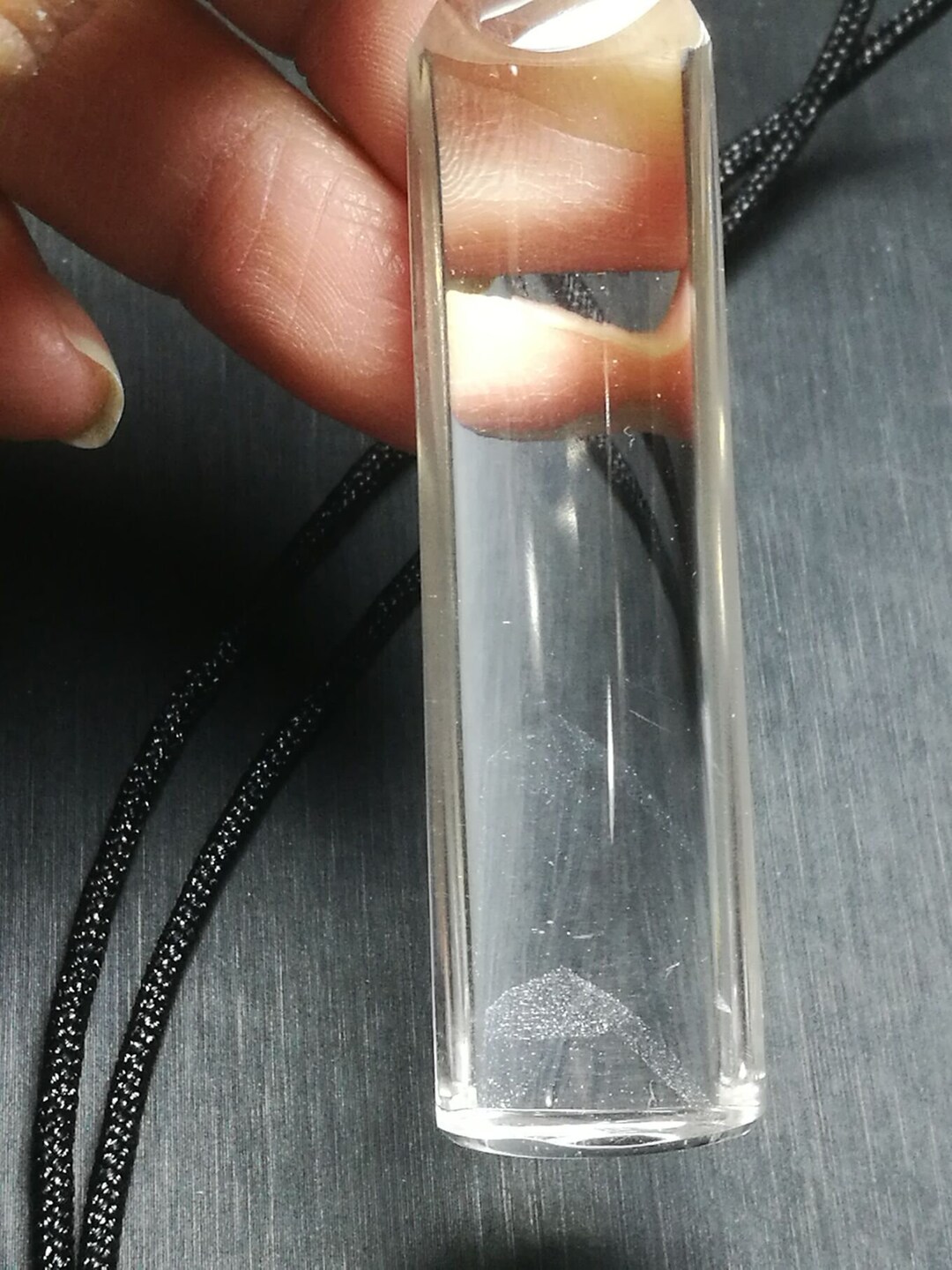 Natural Clear Phantom Crystal Quartz Pendant 2.44 Inch Healing Reiki ...