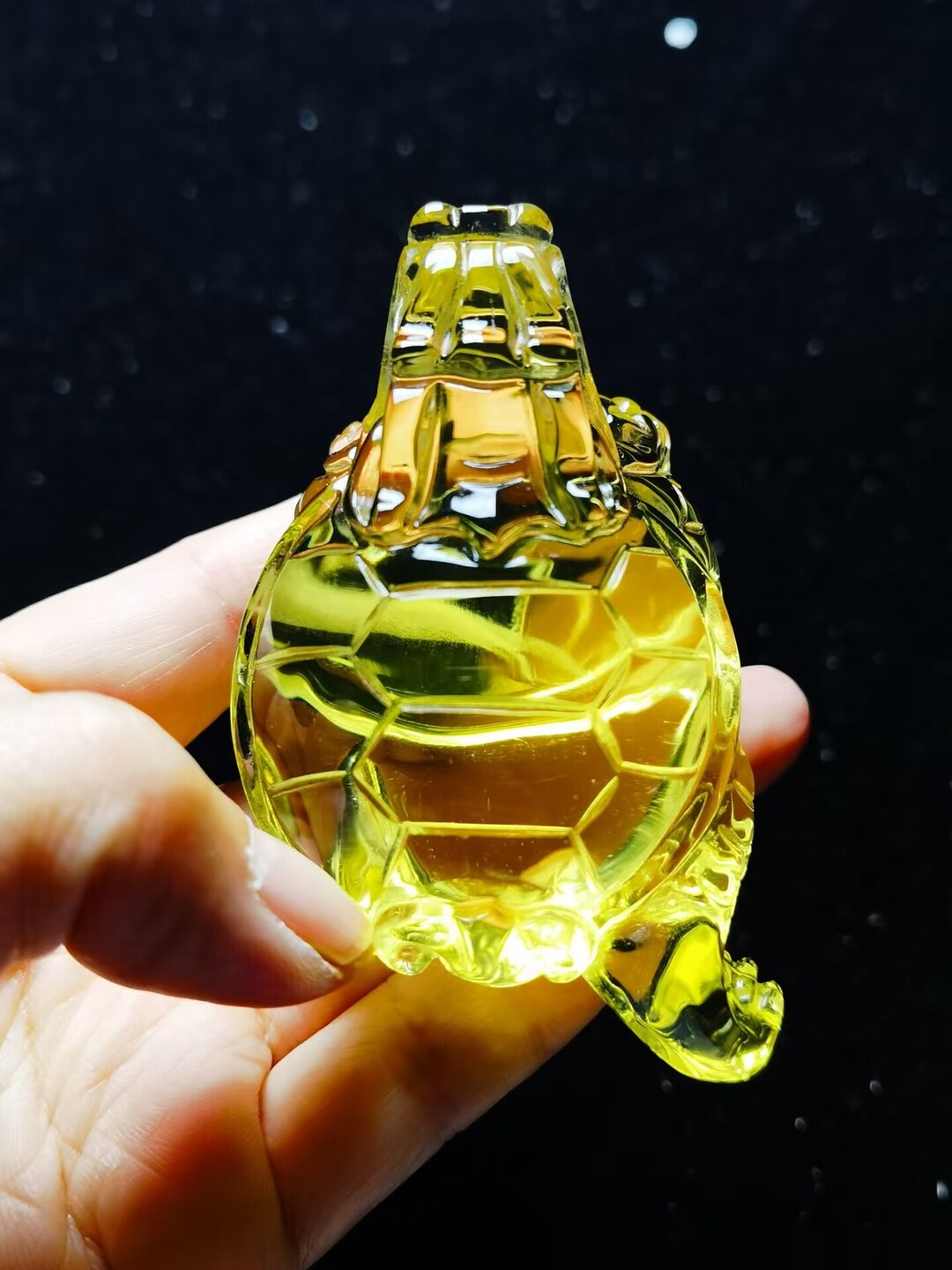 Natural Clear Yellow Citrine Crystal Quartz Dragon Turtle - Etsy