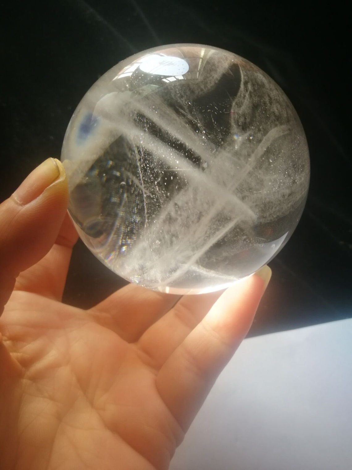 Natural Clear Crystal Quartz Ball Sphere Orb Gem 2.63 inch | Etsy