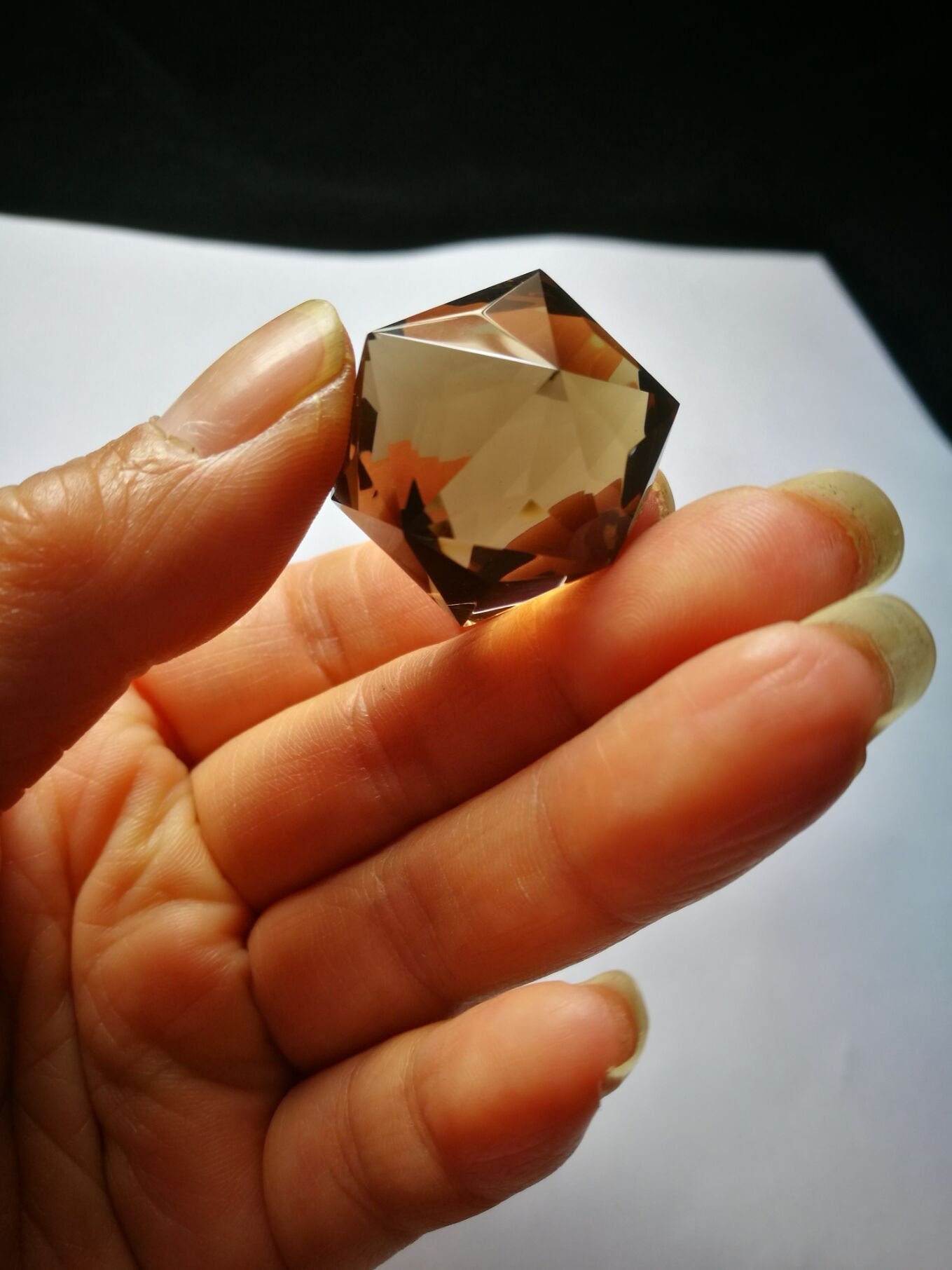 Natural Clear Smoky Citrine Crystal Quartz 60 Sided | Etsy