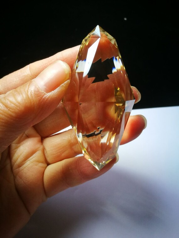 Clear Yellow Citrine Crystal Quartz 108 Sided Disintegrator | Etsy