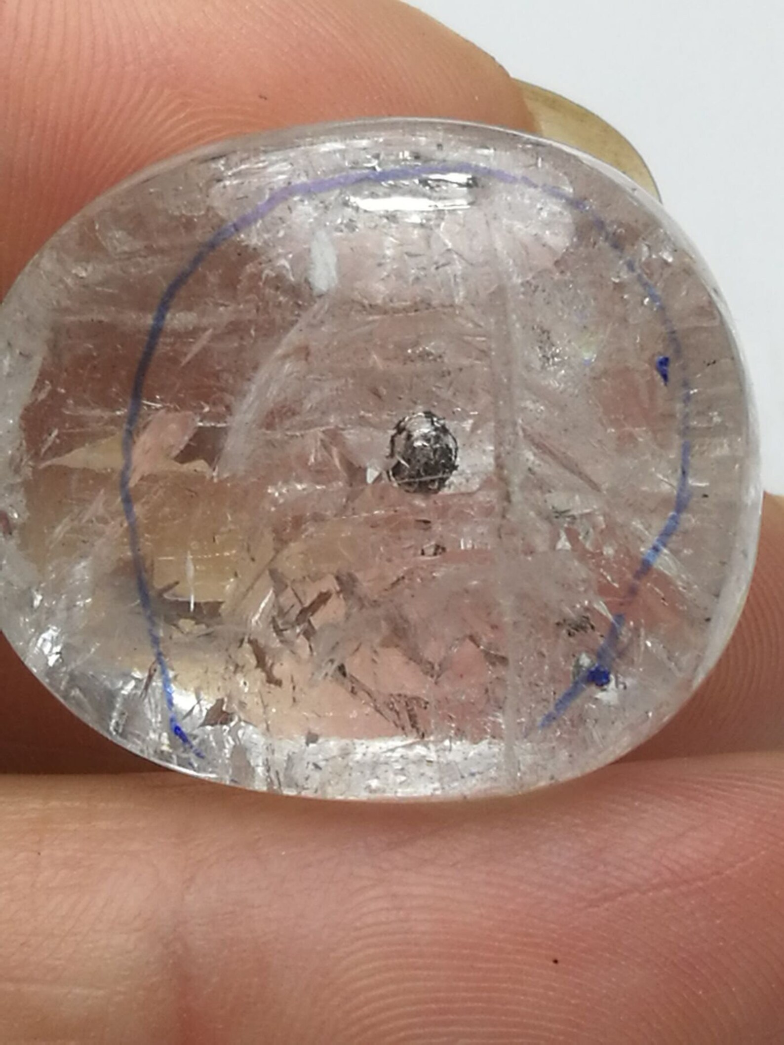 Clear Free Mobile Enhydro Crystal Quartz Oval With 1 Easily - Etsy
