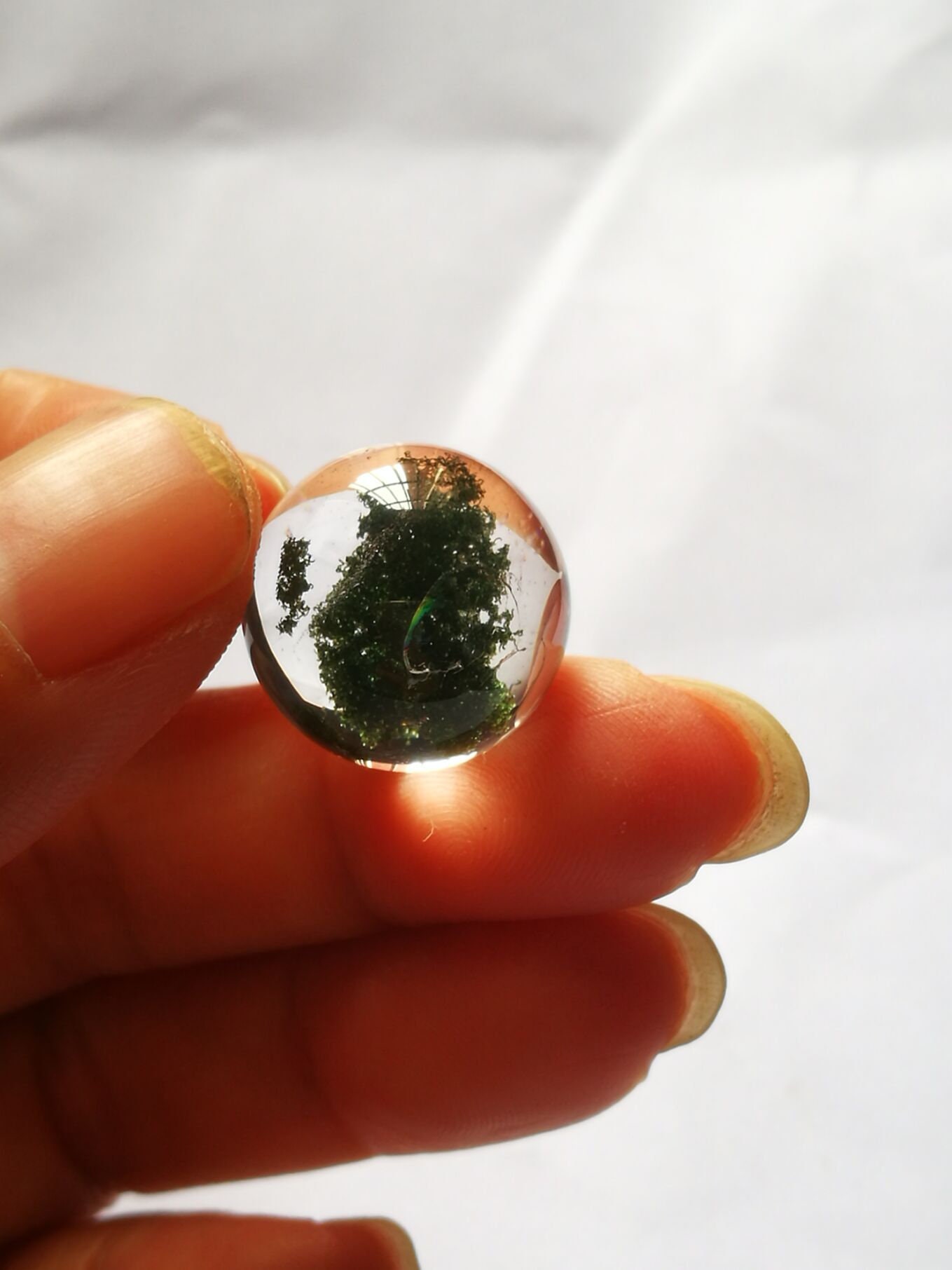 Natural Clear Green Phantom Crystal Quartz Ball Sphere Orb Gem | Etsy