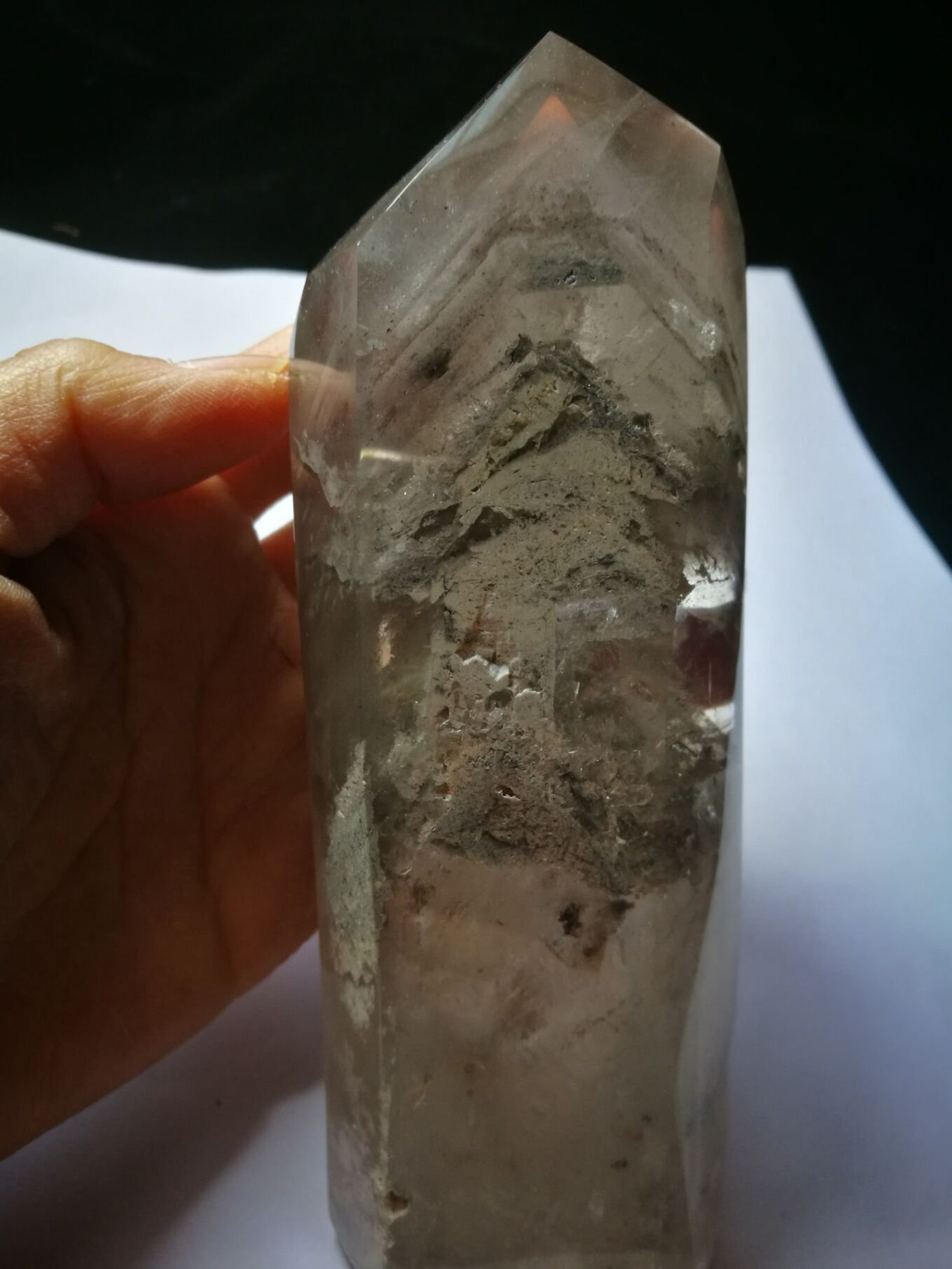 Natural Clear Phantom 6 Sided Crystal Quartz Point 5.9 Inch - Etsy UK