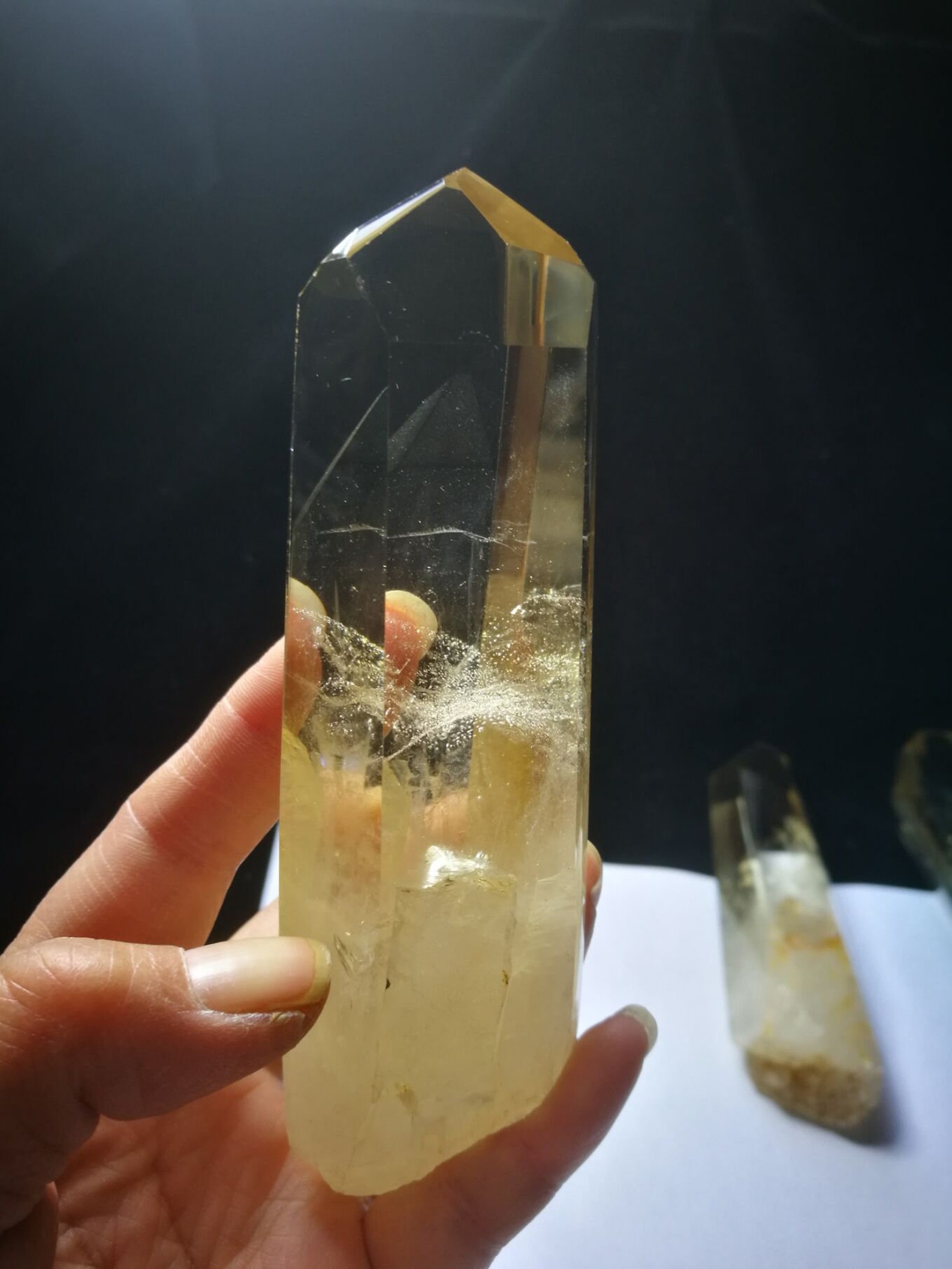 Natural Clear Phantom Yellow Citrine Crystal Quartz Point 4.72 | Etsy