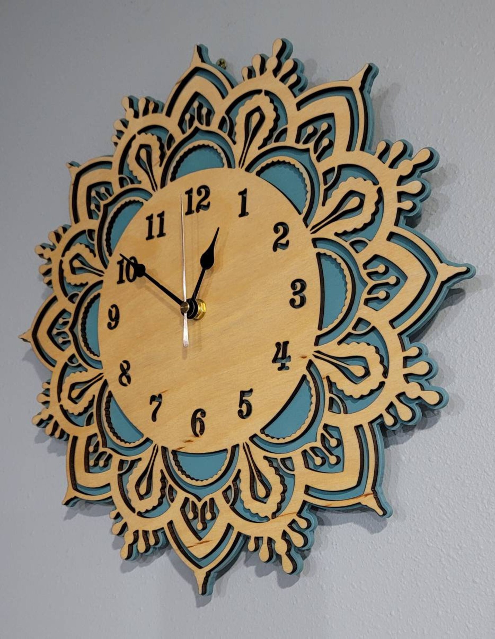 Mandala Wall Clock Wall Hanging Unique Farmhouse French Country, Gift ...