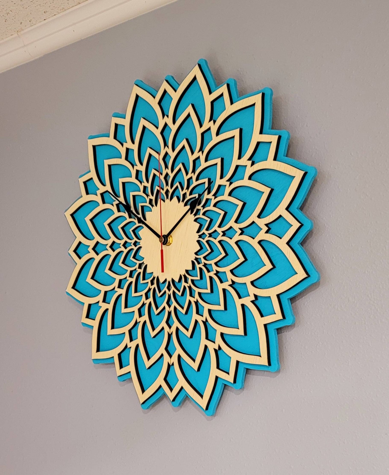 Mandala Wall Clock Wall Hanging Unique Farmhouse French - Etsy